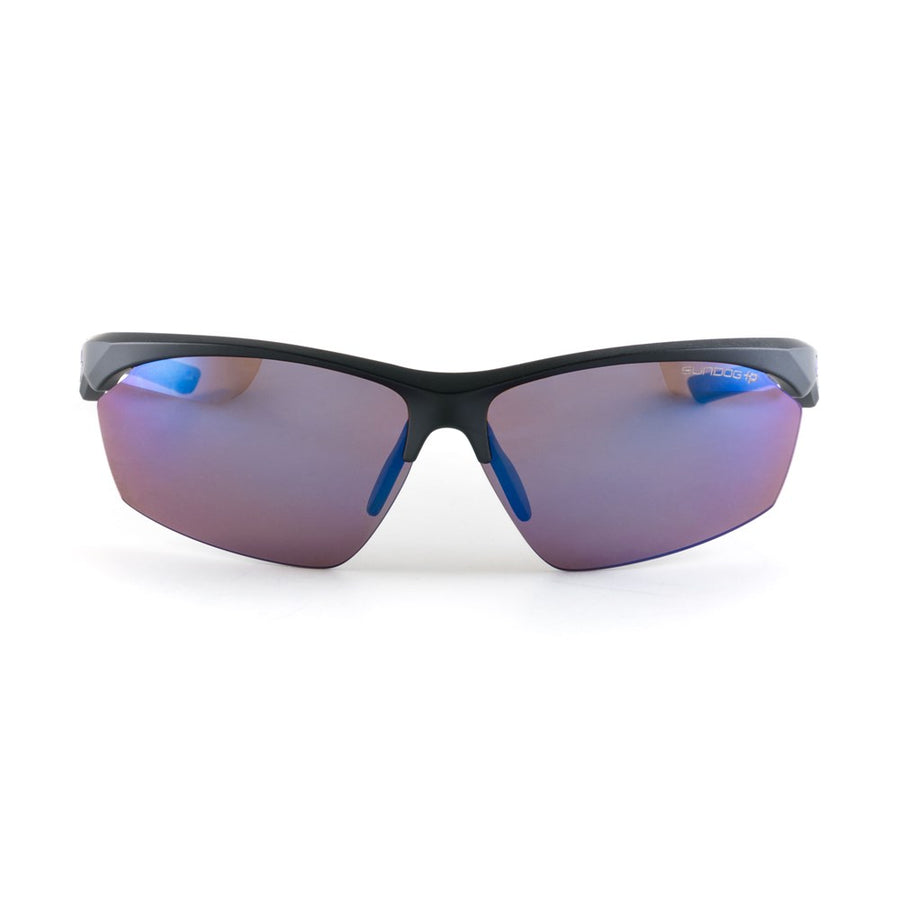 ALPHA Polarized Polarized Lens Sunglasses – Matte Black/Brown Icy Blue ...