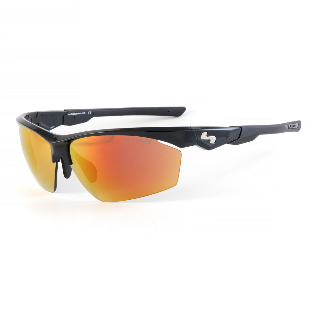 ALPHA - SD-C7 Polycarbonate Lens Sunglasses – Shiny Black/Grey Red Revo ...