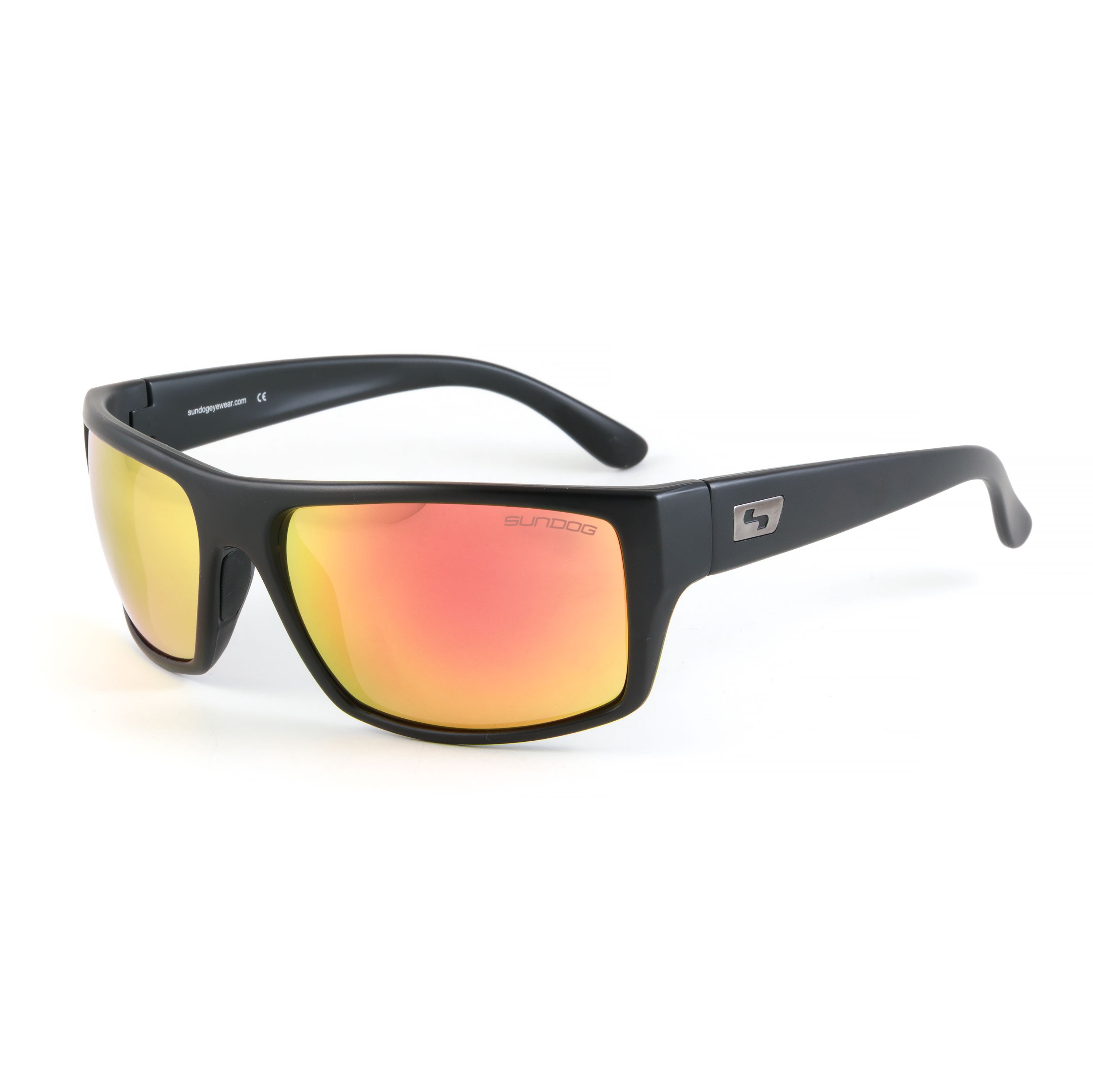DRAFT SD-C7 Polycarbonate Lens Sunglasses – Matte Black/Grey Red Mirror ...